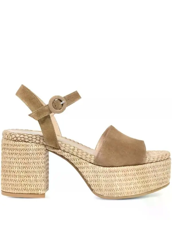 GIANVITO ROSSI 75mm Carol Buckle-suede Sandals