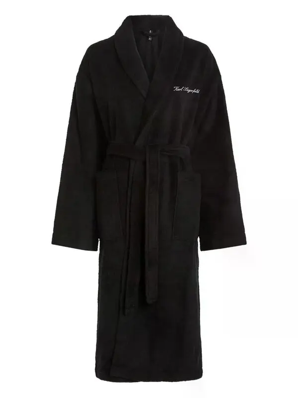 Karl Lagerfeld Hotel Karl Bathrobe - Black