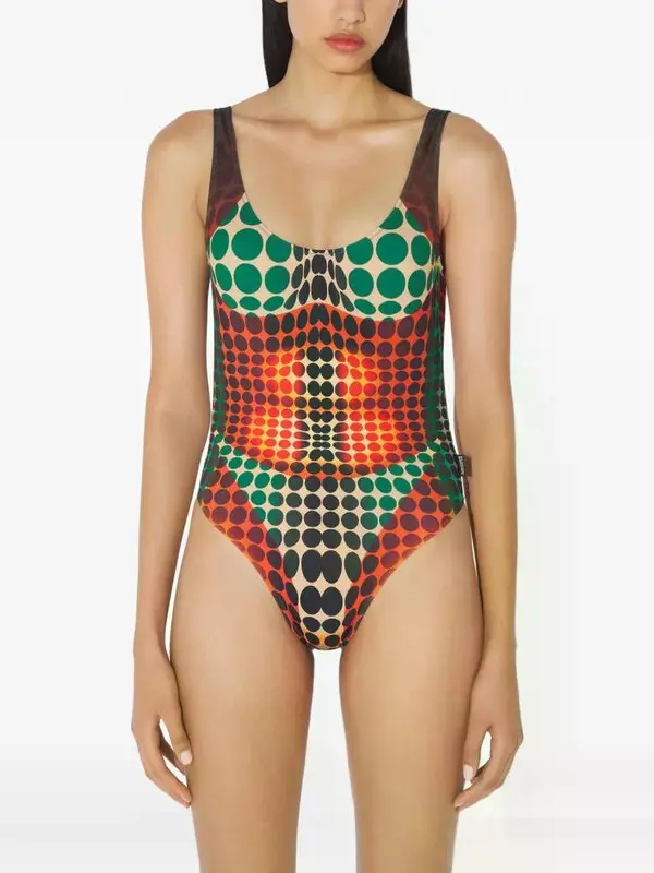 JEAN PAUL GAULTIER Re-edition Printed Swimsuit - Red