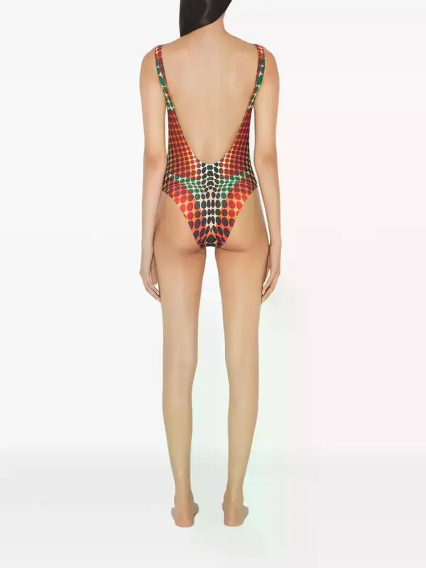 JEAN PAUL GAULTIER Re-edition Printed Swimsuit - Red