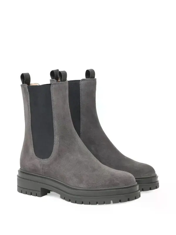 GIANVITO ROSSI 40mm Chester Lug-sole Chelsea Boots - Grey