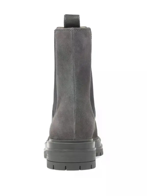 GIANVITO ROSSI 40mm Chester Lug-sole Chelsea Boots - Grey