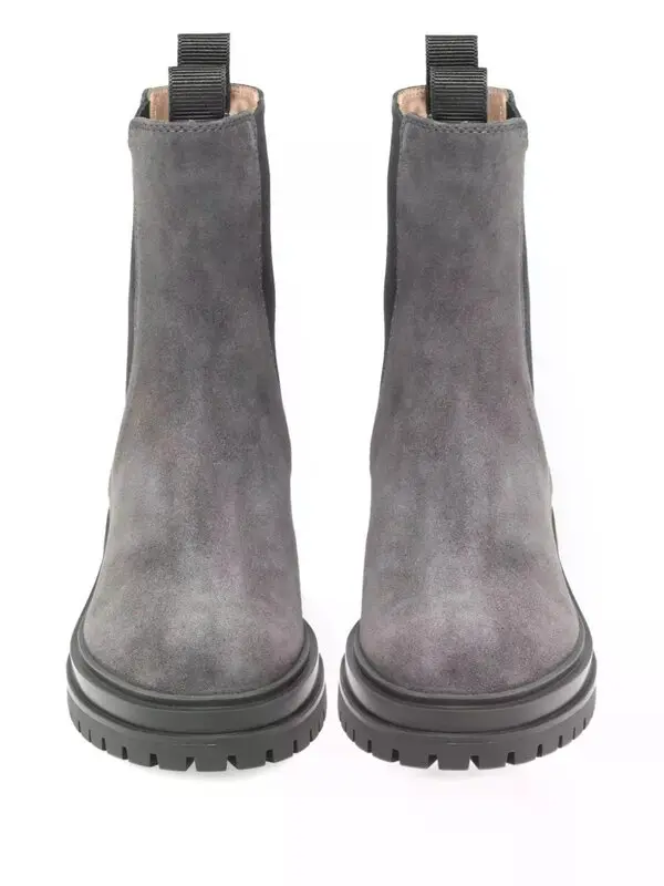 GIANVITO ROSSI 40mm Chester Lug-sole Chelsea Boots - Grey