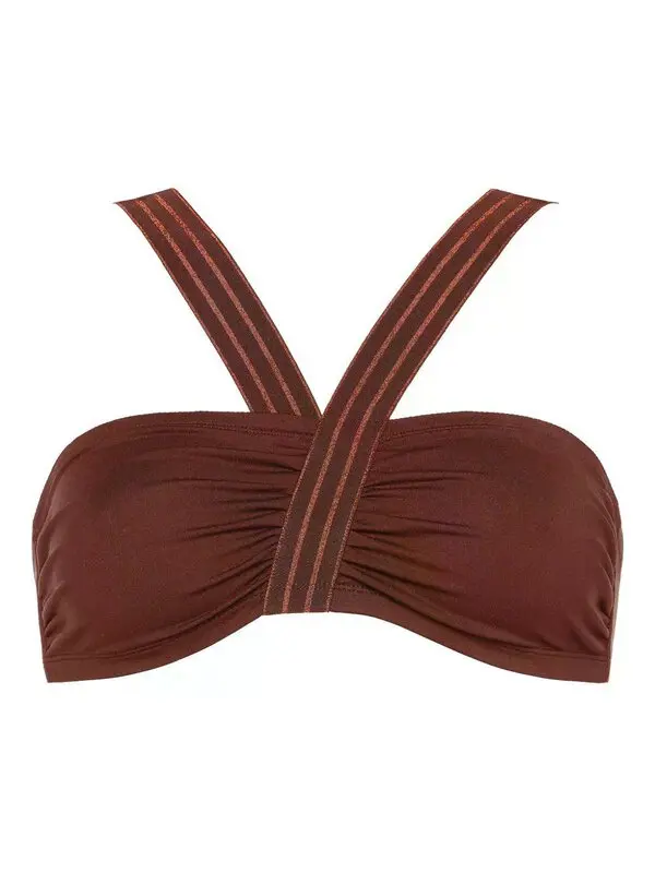 ERES Rendez-vous Ruched Strap Bikini Top - Brown