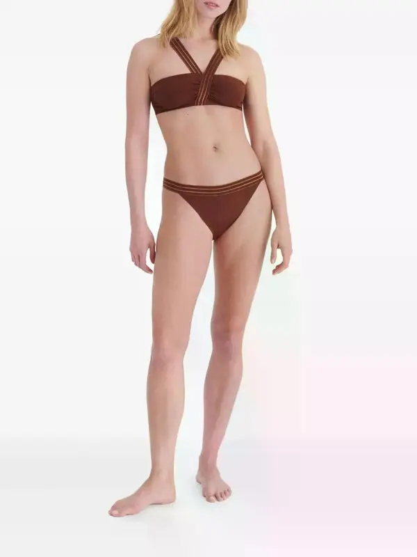 ERES Rendez-vous Ruched Strap Bikini Top - Brown