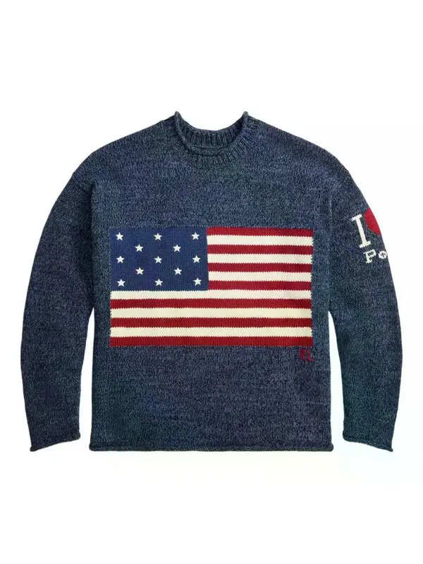 Polo Ralph Lauren Flag Intarsia Crew-neck Sweater