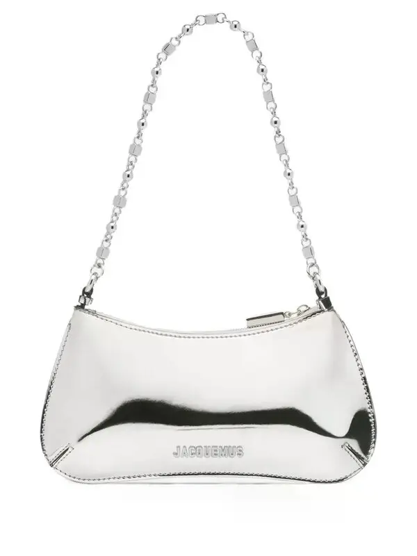Jacquemus Le Petit Bisou Chaine Shoulder Bag - Silver