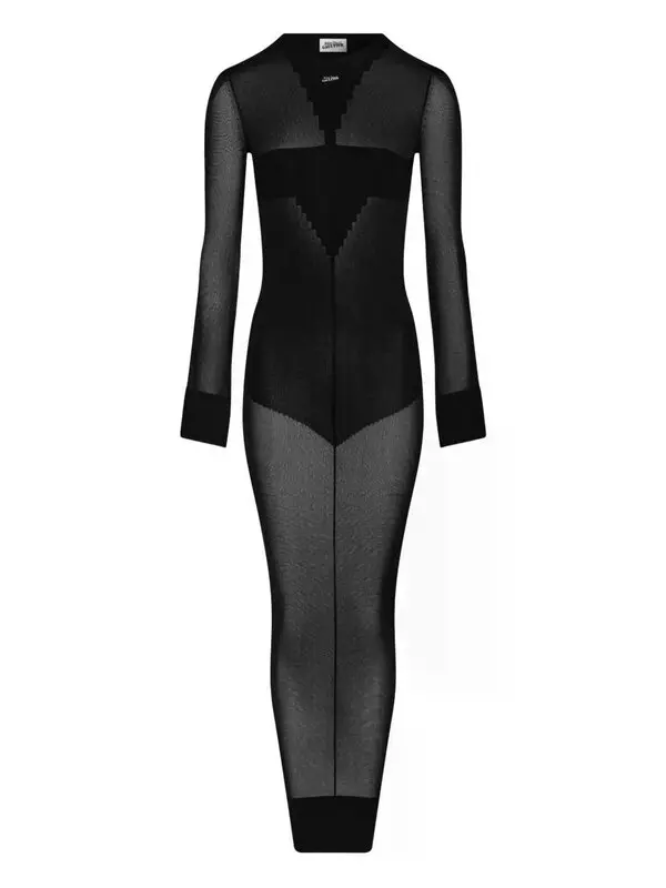 JEAN PAUL GAULTIER Long-sleeves Knitted Maxi Dress