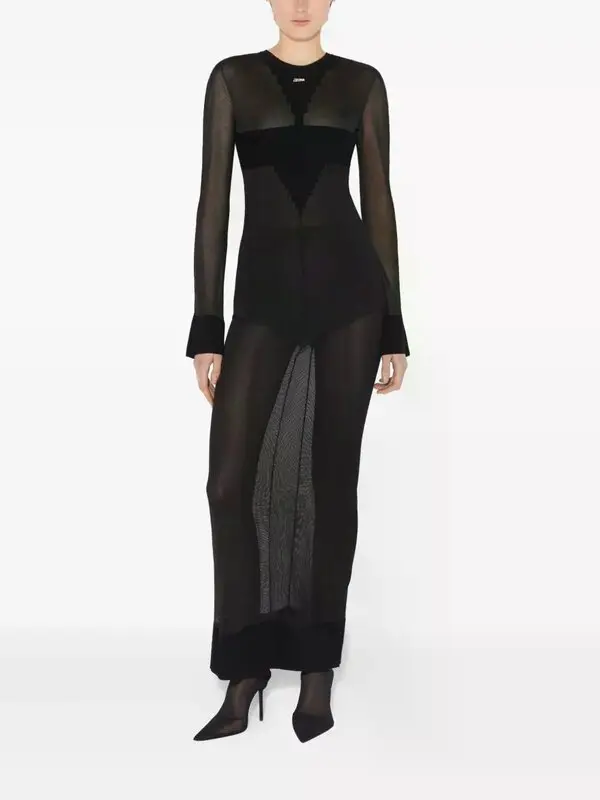 JEAN PAUL GAULTIER Long-sleeves Knitted Maxi Dress