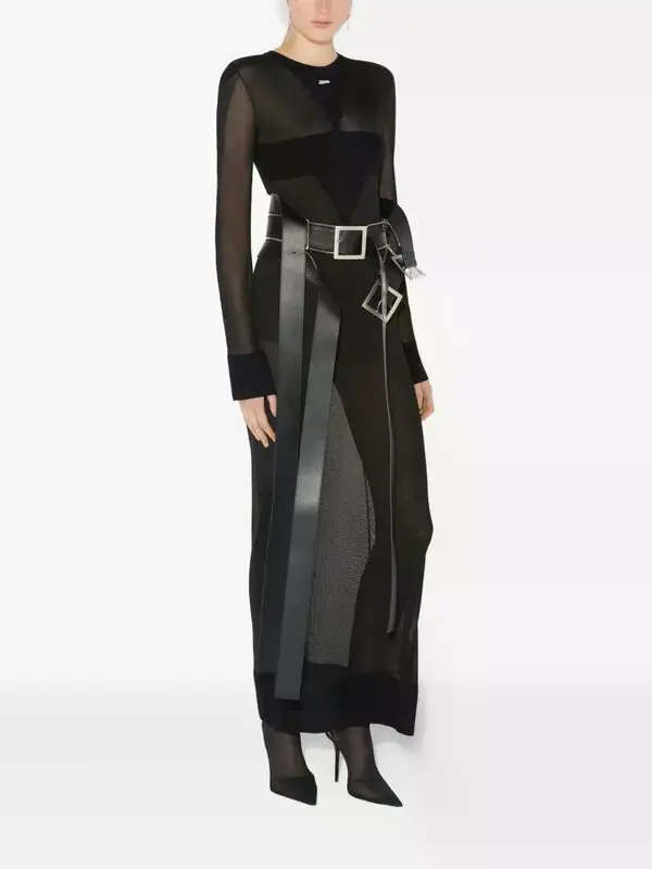 JEAN PAUL GAULTIER Long-sleeves Knitted Maxi Dress