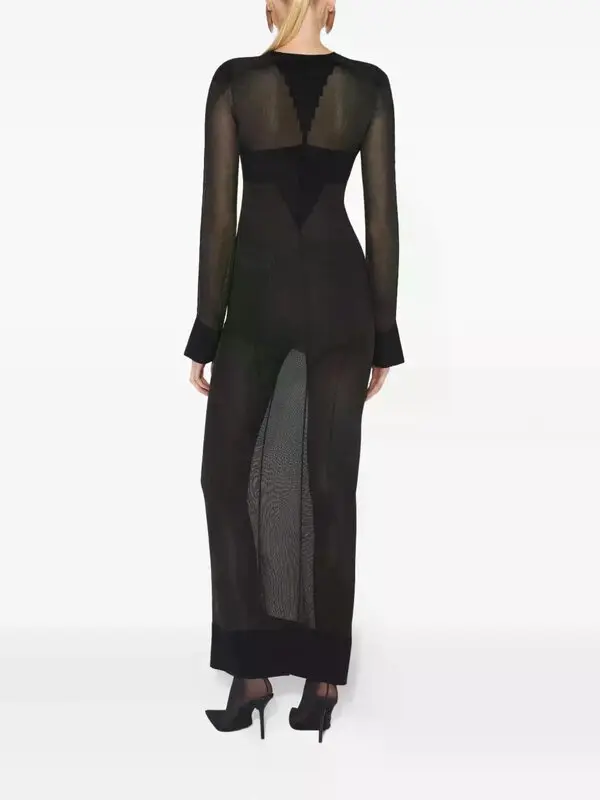 JEAN PAUL GAULTIER Long-sleeves Knitted Maxi Dress