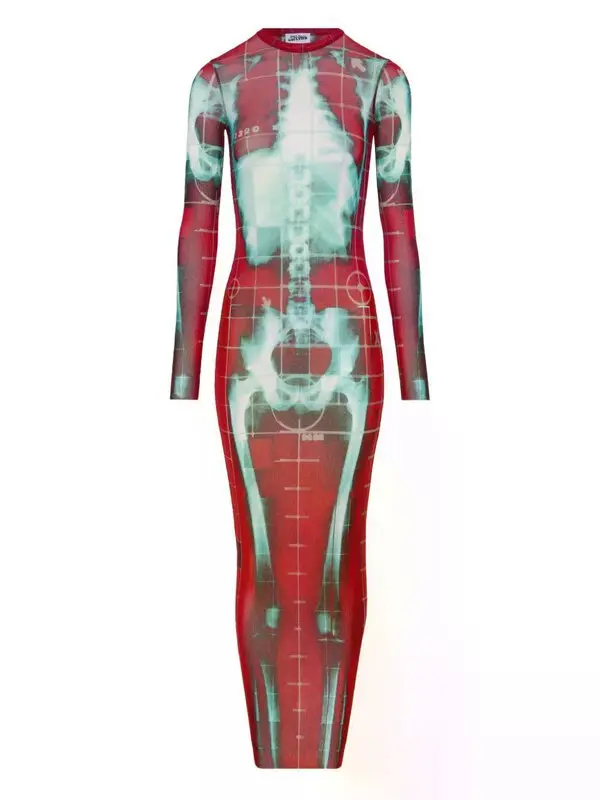 JEAN PAUL GAULTIER Squeletor Mesh Long Dress