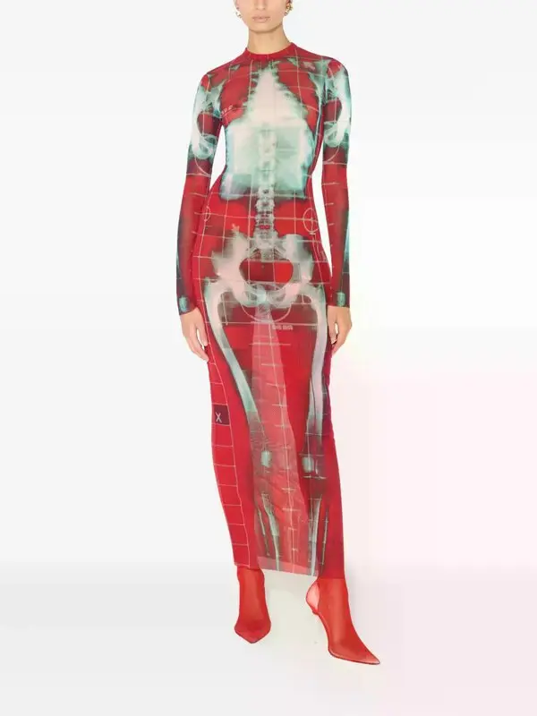 JEAN PAUL GAULTIER Squeletor Mesh Long Dress