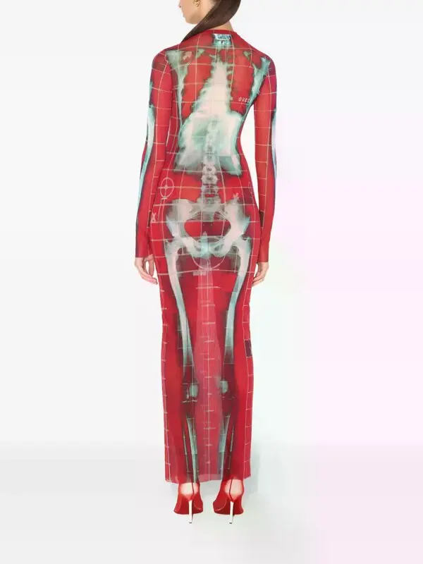 JEAN PAUL GAULTIER Squeletor Mesh Long Dress