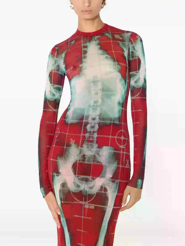 JEAN PAUL GAULTIER Squeletor Mesh Long Dress