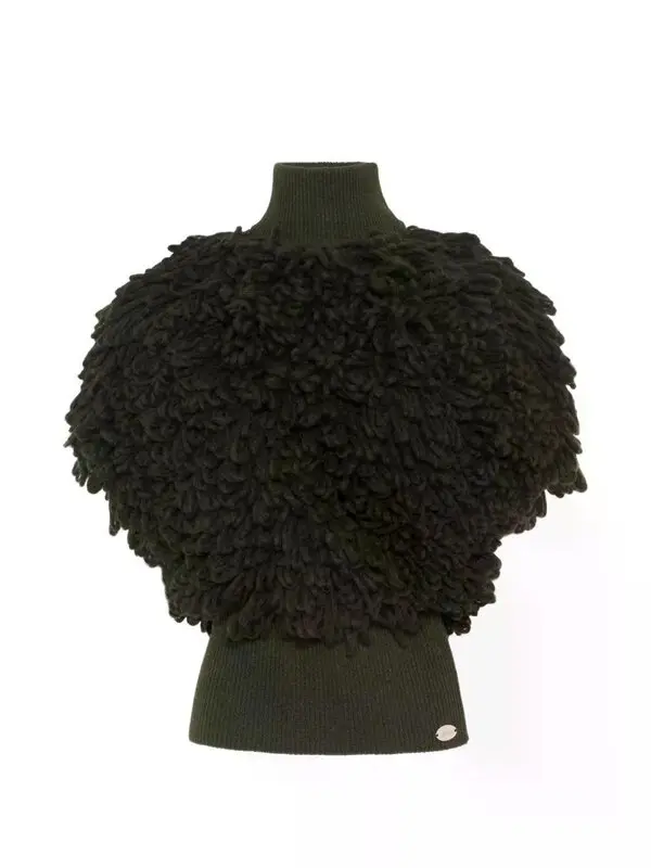 JEAN PAUL GAULTIER Bouclette High-neck Sweater - Green