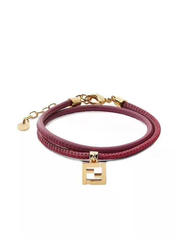 Fendi Forever Leather Bracelet - Red