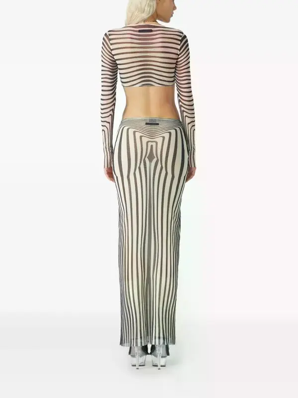 JEAN PAUL GAULTIER Striped Skirt - Neutrals