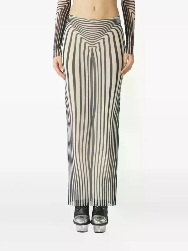 JEAN PAUL GAULTIER Striped Skirt - Neutrals