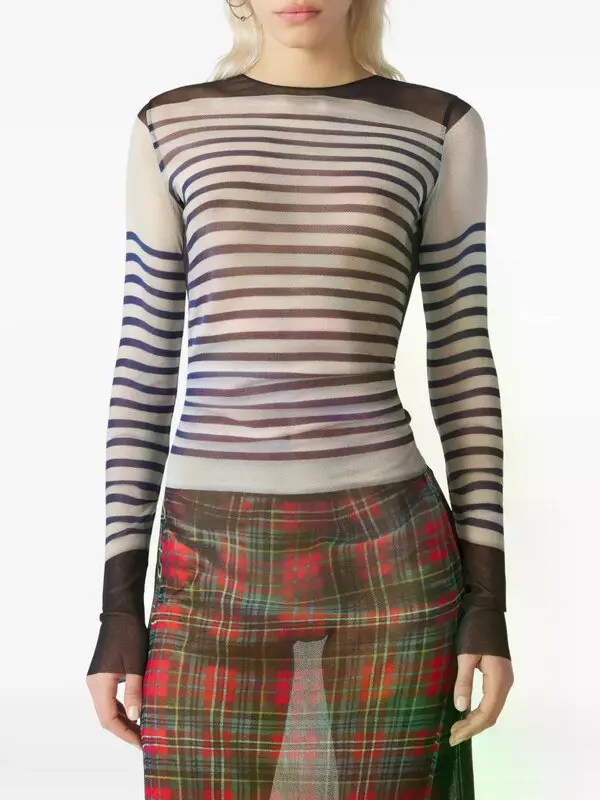 JEAN PAUL GAULTIER Marinière Kilt Midi Dress