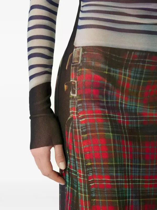 JEAN PAUL GAULTIER Marinière Kilt Midi Dress