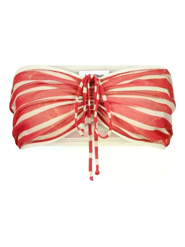 JEAN PAUL GAULTIER Striped Bandeau - Red