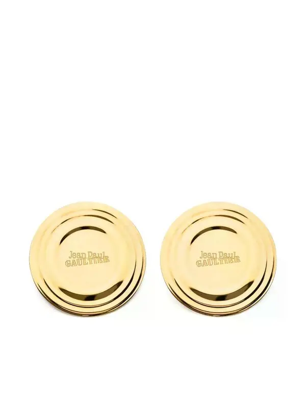 JEAN PAUL GAULTIER Logo-engraved Earrings - Gold