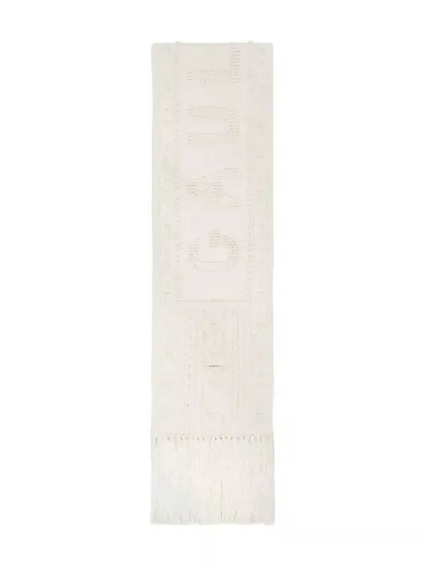 Jean Paul Gaultier Je T'aime Knitted Long Scarf - White