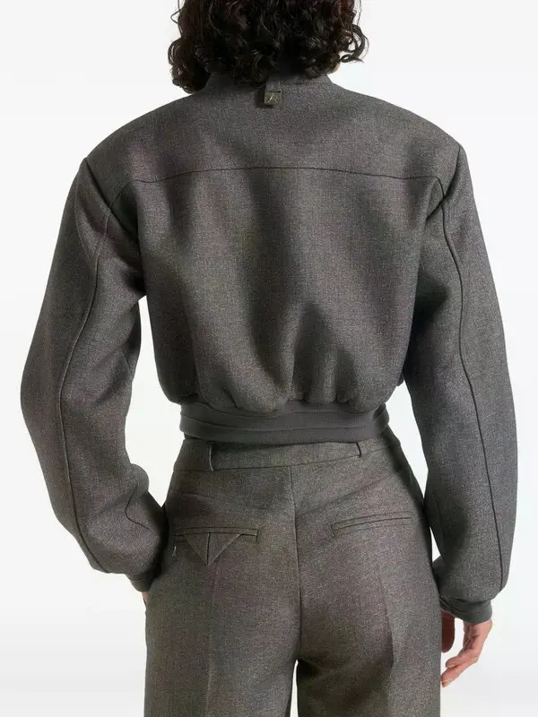 Manière De Voir Monique Tailored Bomber Jacket - Grey