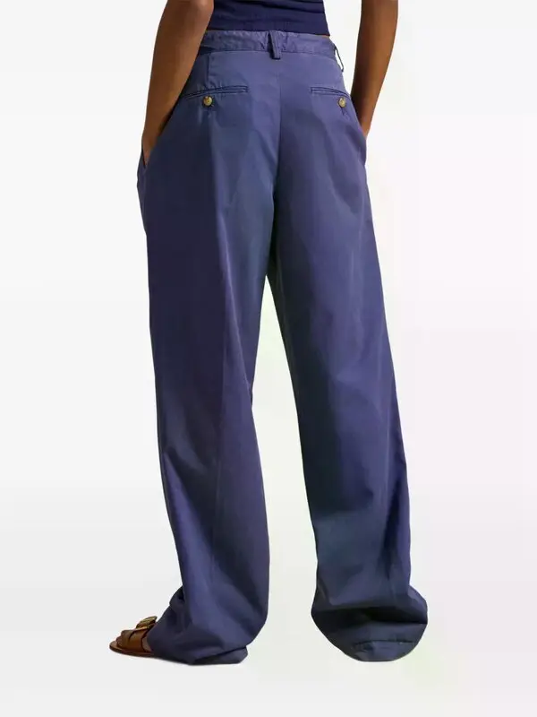 Polo Ralph Lauren Pleated Cotton-blend Trousers