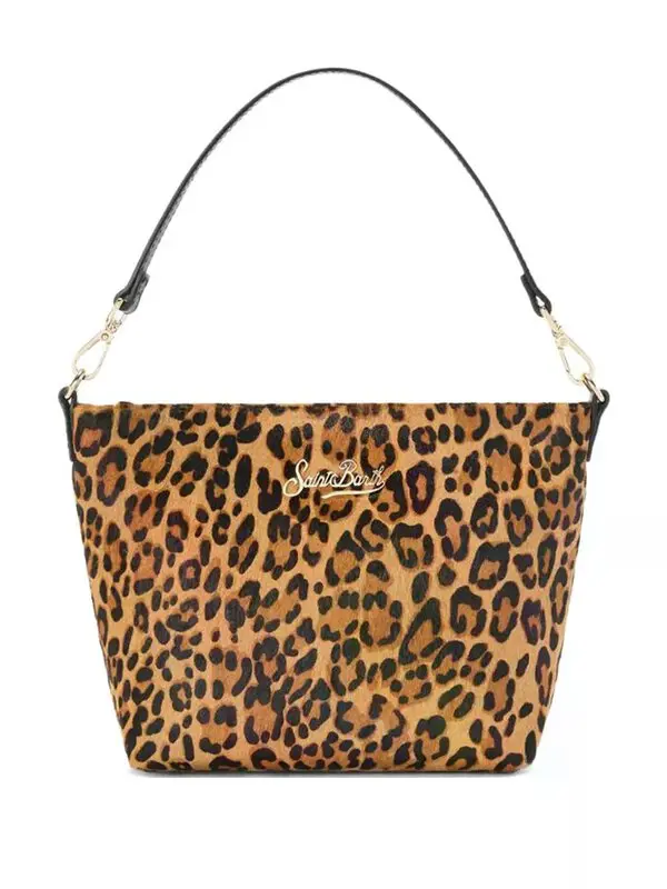MC2 SAINT BARTH Leopard-pattern Tote Bag With Logo Plaque