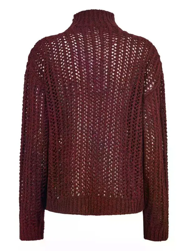 Max Mara Open-knit High-neck Sweater