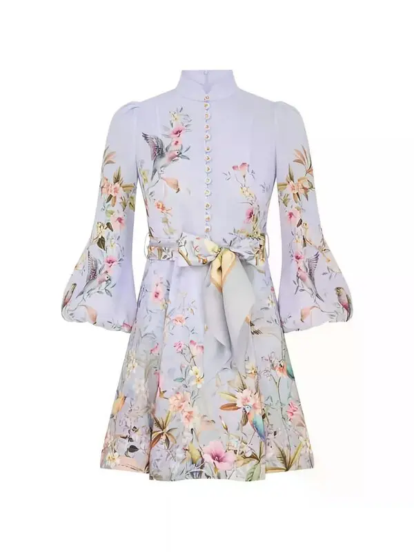 Zimmermann Rebellion Floral Mini Dress - Blue