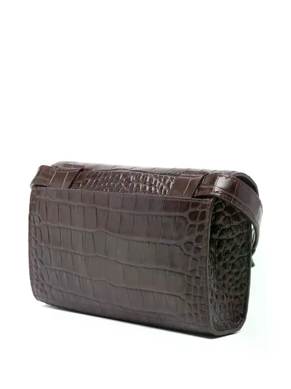 MICOLI Intasca Crocodile-effect Crossbody Bag