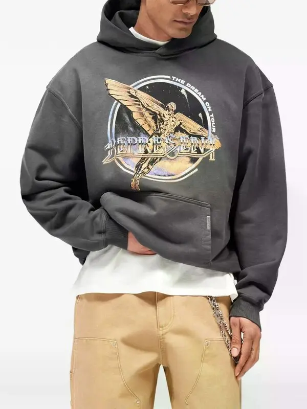 REPRESENT Graphic Print Hoodie - Grey