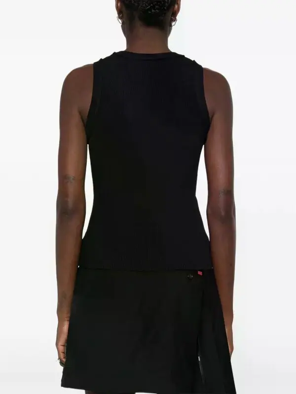 Loewe Anagram Tank Top In Stretch Viscose - Black