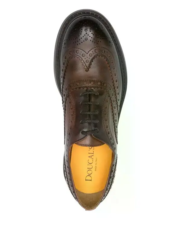 DOUCAL'S Brogue Leather Oxford Shoes