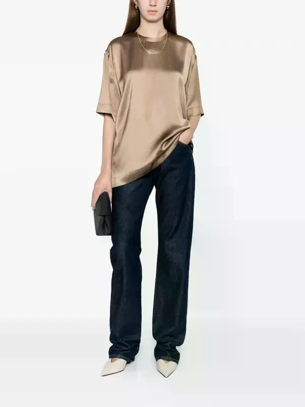 TOTEME Round-neck T-shirt - Brown