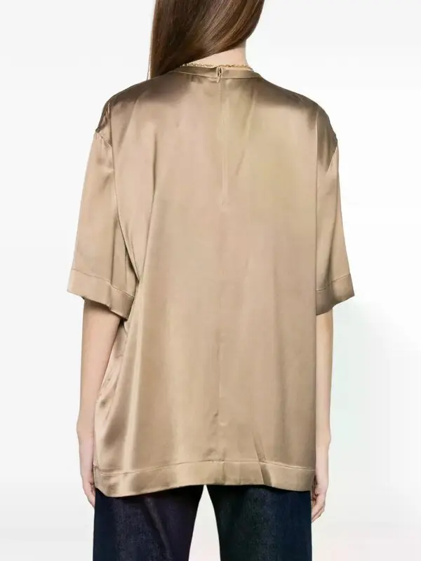 TOTEME Round-neck T-shirt - Brown
