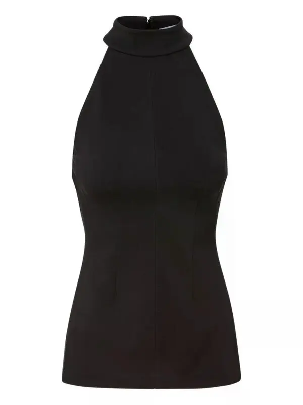 Veronica Beard Johanne Halterneck Top - Black