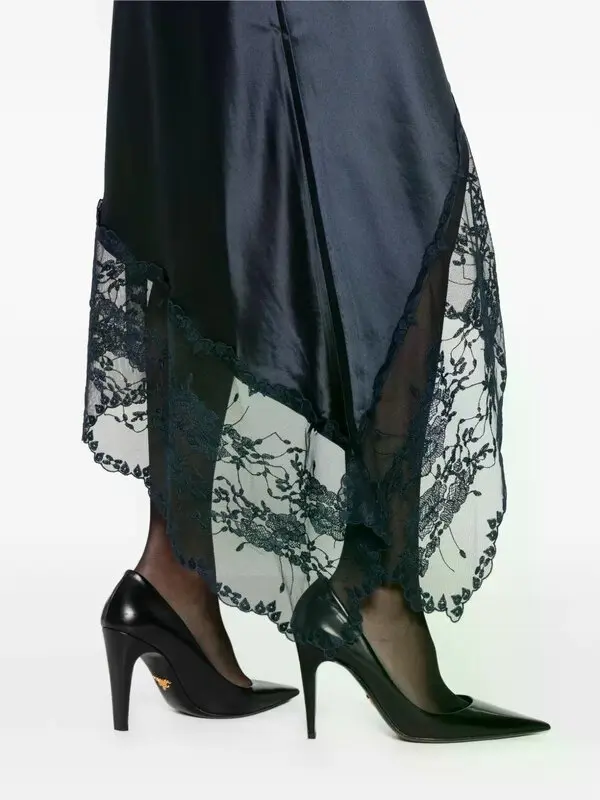 malene birger lace dress By Malene Birger Lace-panel Midi Dress