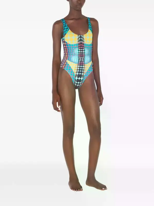 JEAN PAUL GAULTIER Re-edition Printed Swimsuit - Blue