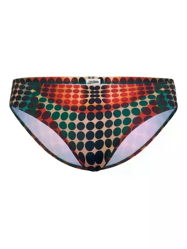 JEAN PAUL GAULTIER Dots-print Swim Brief - Orange