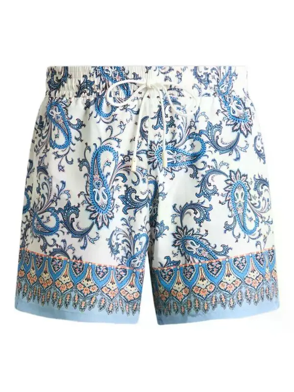 Etro Printed Swim Shorts - White