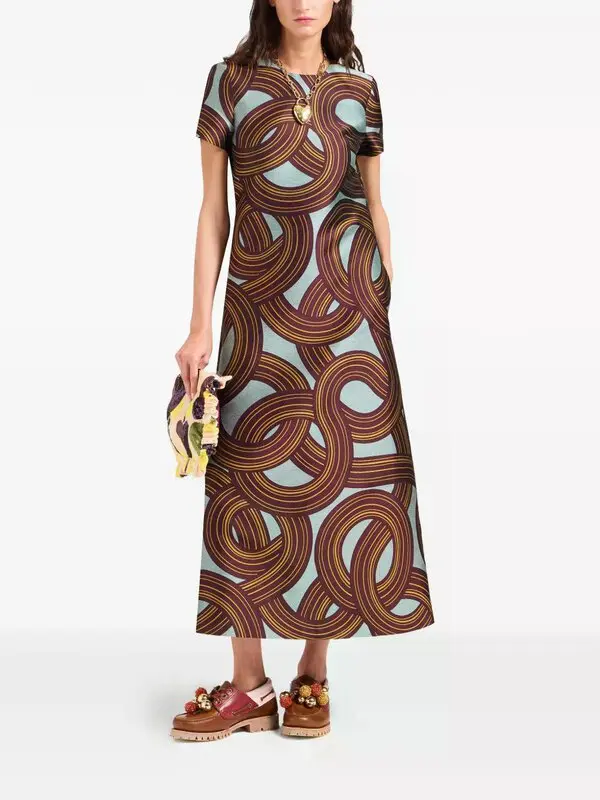 La DoubleJ Swing Midi Dress - Blue