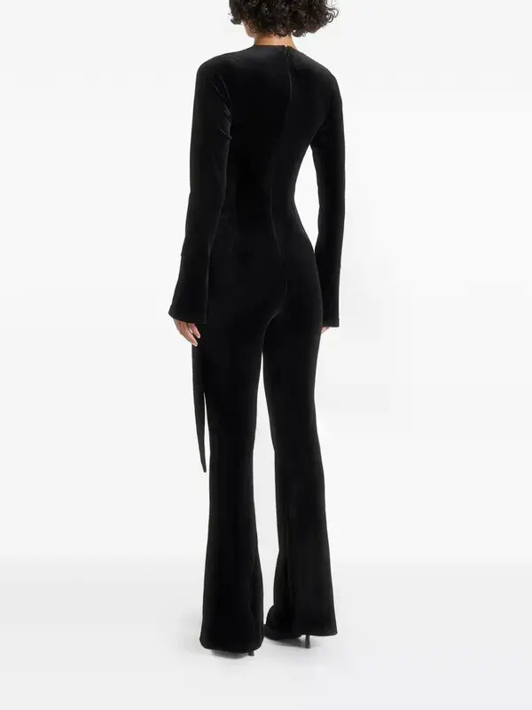 Manière De Voir Velour-effect Jumpsuit
