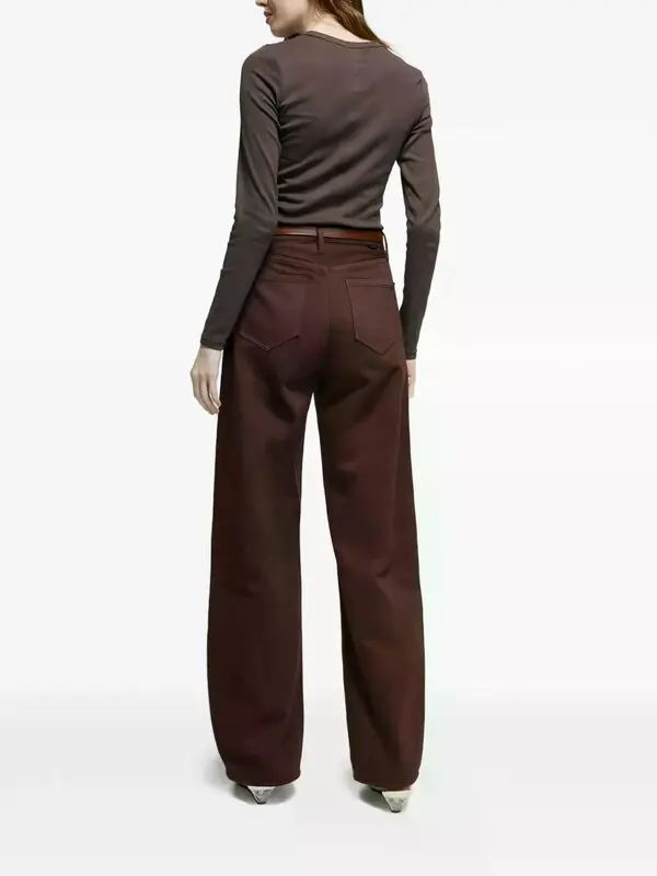 HEY JOANIE Slope Curve Five-pocket Jeans - Brown