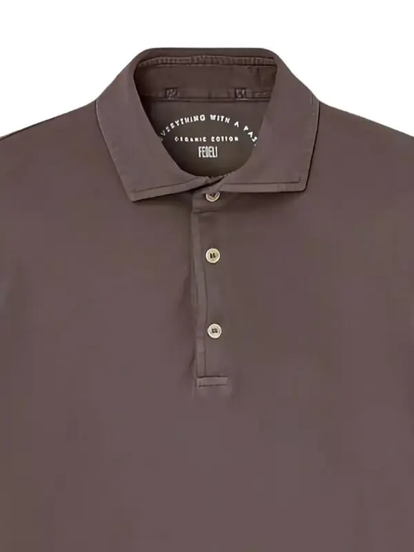 Fedeli Buttoned Long-sleeve Polo Shirt