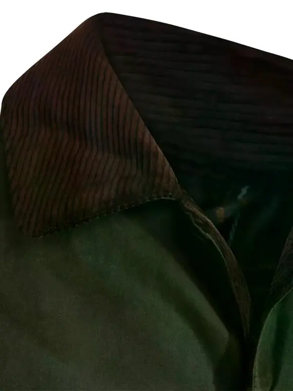 BARACUTA X Barbour Corduroy-collar Coat - Green