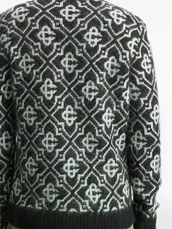 Casablanca Monogram Sweater - Black